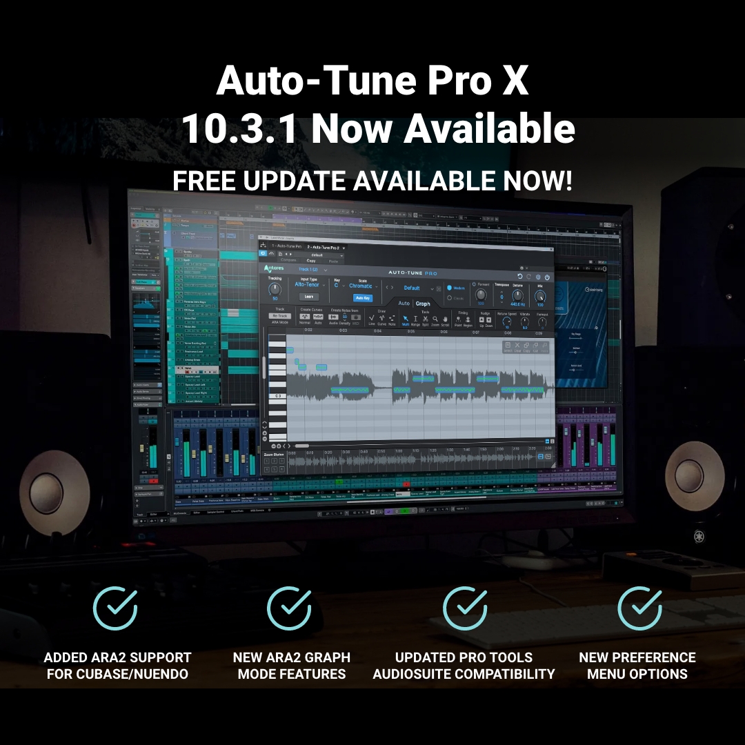 Antares Audio Technologies Releases Auto-tune Pro X 10.3.1 Update