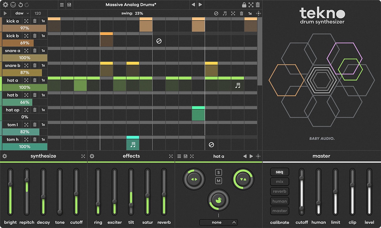 Baby Audio releases Tekno V1.1, a major update with a new onboard sequencer