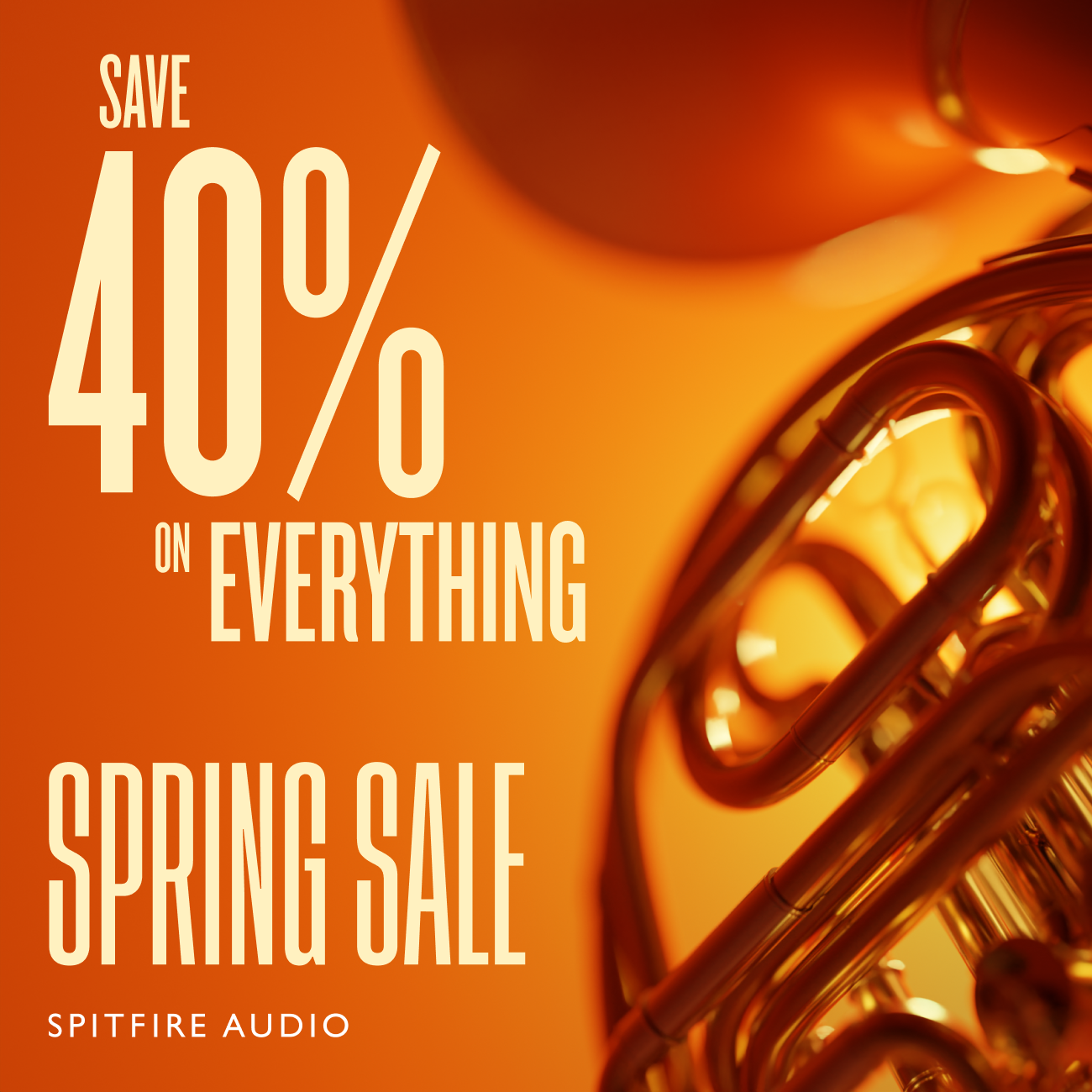 Spitfire Spring Sale - Save 40% on Everything!