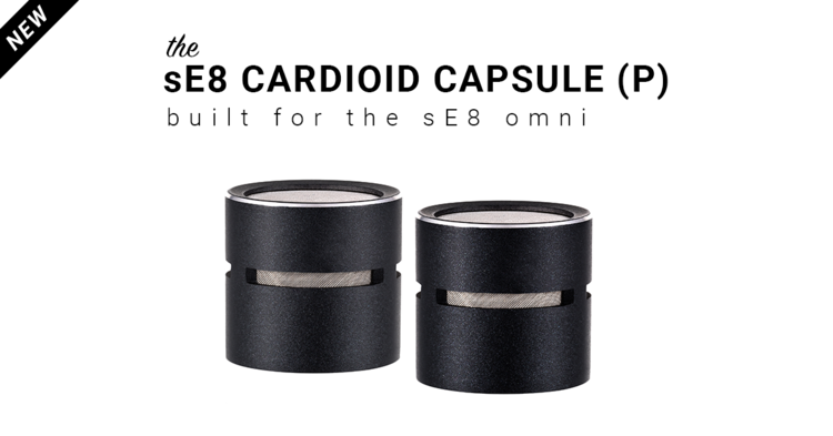 New from sE: V7 BLACK, X1 A Color Versions, sE8 Cardioid Capsule (P)